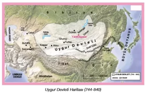 Uygur Devleti Haritası (744-840) – ONLİNE İLKOKUL